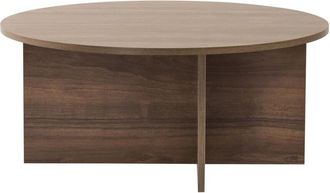 Hanah Home Table basse en bois Soleil - 90 x 90 x 40 cm - Noyer