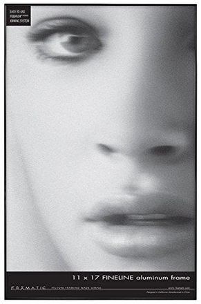 MCS Fineline, 28 x 43 cm, Schwarz 11 x 17 Aluminiumrahmen