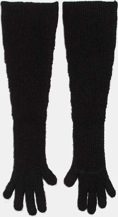 For Love & Lemons Gants amples en maille c&ocirc;tel&eacute;e - Noir