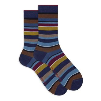 Gallo Gallo, Homme, Sous-vêtements, Multicolore, Taille: M Short Wool Stripe Socks