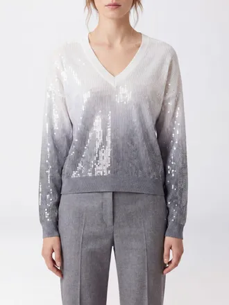 Liu Jo Pull en viscose &agrave; col V avec sequins bicolores