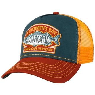 Stetson Casquette Trucker Fishermen&acute;s Bay Homme - de Baseball Mesh Snapback, avec visi&egrave;re, Doublure, Doublure Printemps-&eacute;t&eacute; - Taille Unique Orange