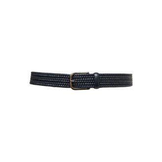 Orciani Ceinture en Cuir Tress&eacute; Bleu M&eacute;tal &Eacute;l&eacute;gant - Homme - Accessoires - Bleu - Taille: 105 CM