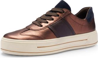 Ara Damen Canberra 3.0 Sneaker, Mocca,Cacao,BLAU, 42.5 EU Weit