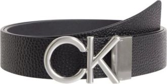 Calvin Klein Homme, Accessoires, Noir, Taille: 95 CM Metal Logo Belt