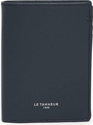 Le Tanneur Grand portefeuille vertical zipp&eacute; 2 volets Lucien en cuir li&eacute;g&eacute;
