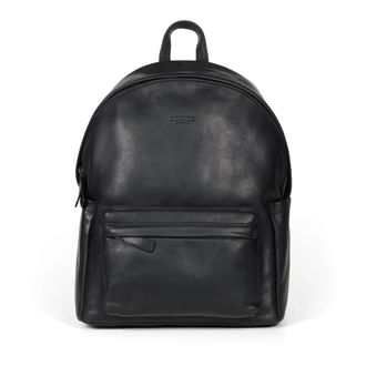 Howard London Schwarzer Leder-Freizeitrucksack - - Bags - Herren - Schwarzk - ONE SIZE