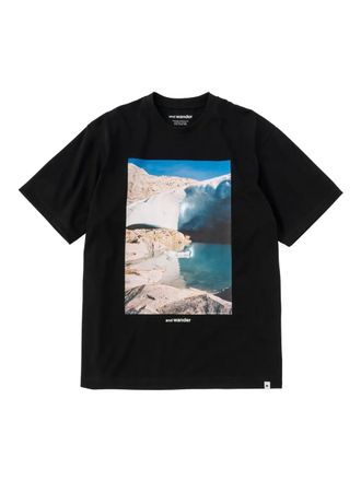 And Wander t-shirt estampillé - Noir