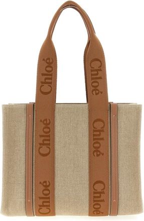 Chlo&eacute; Femme, Sacs, Brun, Taille: ONE Size Woody Medium Shopping Bag