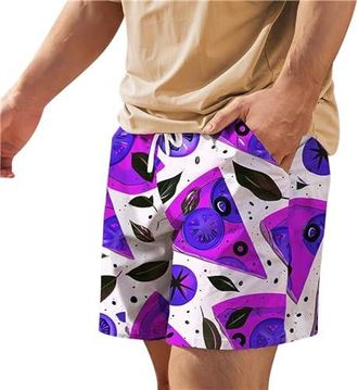 Generic Short de sport pour homme - Short de plage d&eacute;t&eacute; - S&eacute;chage rapide - Short de bain pour homme, violet, XXL