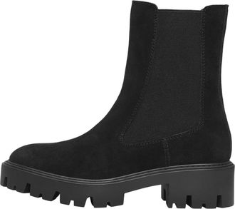 Only Damen Onlbetty-10 Suede Leather Boot, Black, 38 EU