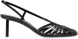 Ferragamo Womens Patent Leather Pumps Black Lamb