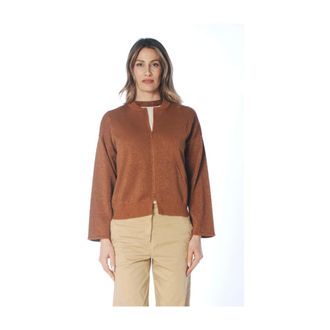 KANGRA Femme, Pulls, Brun, Taille: 36 FR Maglia bomber full zip in lurex