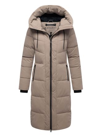 Navahoo Damen Winter Steppmantel SCHOKOKUSS - elegant, warm & funktional