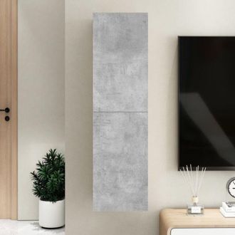 vidaXL Vidaxl - Meuble tv Gris b&eacute;ton 30,5x30x110 cm Bois ding&eacute;nierie