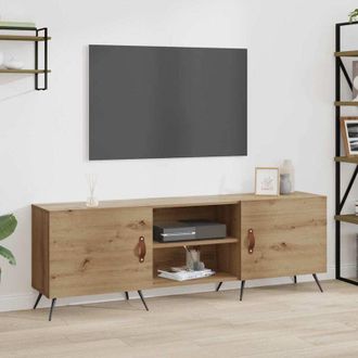 vidaXL Vidaxl - Meuble tv ch&ecirc;ne artisanal 150 x 30 x 50 cm Bois ding&eacute;nierie