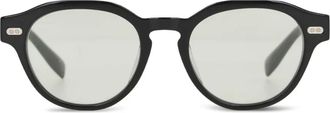 Brunello Cucinelli lunettes de soleil &agrave; monture ronde - Noir