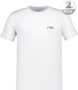 Emporio Armani Herren T-Shirts wei&szlig; Baumwolle unifarben