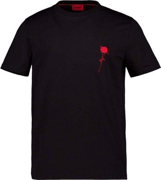 HUGO BOSS Herren T-Shirts rot Baumwolle