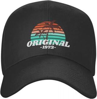 Generic Casquette de baseball personnalis&eacute;e originale 1973 Palmiers Casquette de baseball Sports Hommes Femmes R&eacute;glable Trucker Chapeau Cadeau d&eacute;t&eacute;