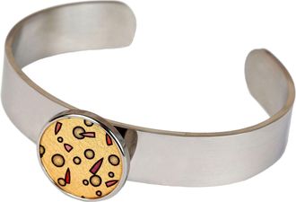 DeMarie Armreif Edelstahl mit Silber-/Goldeinlage