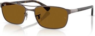 Ray-Ban unisex, Accessoires, Gris, Taille: 60 MM Square Lunettes de soleil