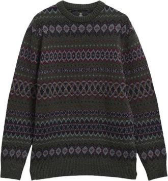 Barbour Case Fairisle Crew - Homme - Pulls - Multicolore - Taille: XL