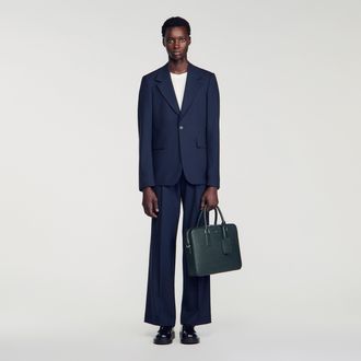 Sandro Briefcase en cuir reconstitu&eacute;