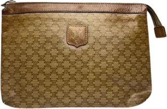 Celine Pre-owned Triomphe Vintage Clutch - Femme - Pre-owned - Brun - Taille: ONE Size