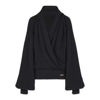 Balmain Oversized Strick-Hoodie - - Knitwear - Damen - Schwarzk - M