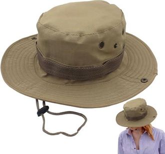 Generico Chapeaux de soleil pour hommes, chapeaux de plage pour femmes, couvre-chef avec large bord, design r&eacute;glable, protection solaire pour p&ecirc;che, voyage, ja