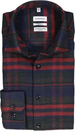 Seidensticker Seidensticker Herren Hemd blau Flanell