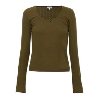Maison Margiela Langarm-Dessous-Top - - Tops - Damen - Gr&uuml;n - M