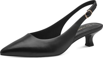 Marco Tozzi Damen Slingpumps Spitz Kleiner Absatz, Schwarz (Black), 37 EU