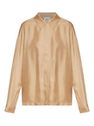 Munthe Hemd aus Satin - Nude