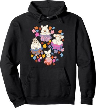 Disney Winnie the Pooh Spring Easter Friendly Flower Faces Pullover Hoodie