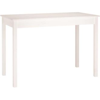 vidaXL Esstisch Wei&szlig; 110x55x75 cm Massivholz Kiefer - Vidaxl