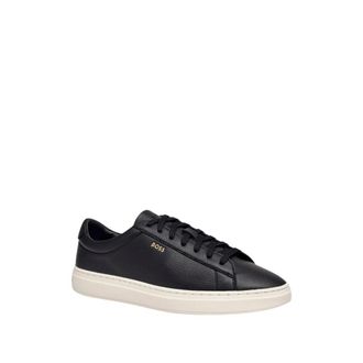 HUGO BOSS Kieran Court-Sneaker aus genarbtem Leder - - Shoes - Herren - Schwarzk - 42 EU