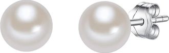Valero Pearls Ohrringe - Sterling Silber Perlen-Ohrstecker S&uuml;&szlig;wasser-Zuchtp - Gr. unisize - in Wei&szlig; - f&uuml;r Damen