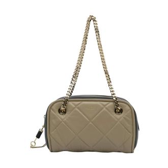 Burberry Sac bandouli&egrave;re matelass&eacute; Pre-owned &agrave; cha&icirc;ne Cube - Femme - Pre-owned - Beige - Taille: ONE Size