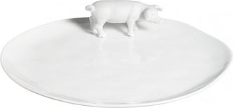 R&auml;der 0008729 WURSTTELLER Wurstplatte Porzellan Poesie et Table Servierteller Schwein-Motiv