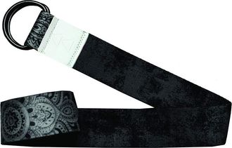 Yoga Design Lab Yogagurt 240 cm | Extra Langer, bunter Yoga Gurt, umweltfreundlich | Für eine intensivere Dehnung bei Gymnastikübungen (Mandala Black)