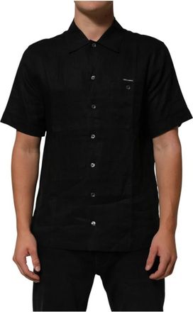 Carhartt Work in Progress Homme, Chemises, Noir, Taille: XS Linen Collared Short Sleeve Polo