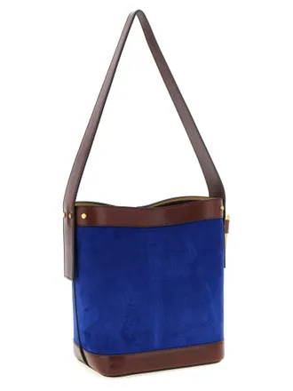 Versace Womens Blue Calfskin Shoulder Bag