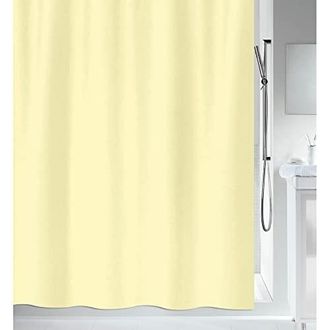 MSV Duschvorhang aus Polyester, 180 x 200 cm, Gelb