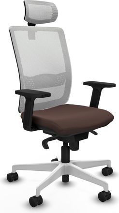 Piqueras y Crespo Stuhl mit verstellbarer Lendenwirbelst&uuml;tze mit 2D-Armlehnen und h&ouml;henverstellbarem Kopfteil und Neigungsverstellung. Ausgestattet mit 5 Positionen und