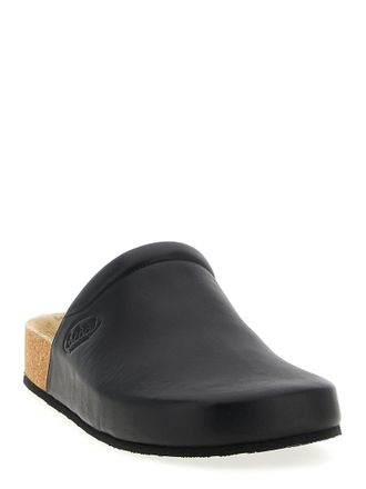 Balenciaga Mens Black Calfskin Clogs Shoe