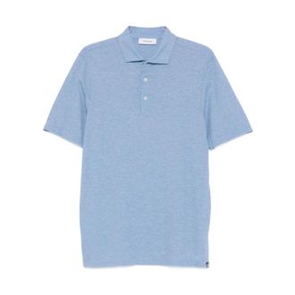 Gran Sasso Polo-Shirt mit Melange-Effekt - - Tops - Herren - Blau - 2XL