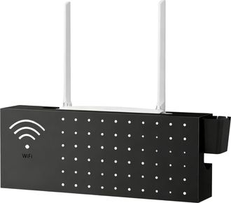 Generic Aufbewahrungsbox f&uuml;r Router, multifunktionaler Organizer aus Karbonstahl, Wandgeh&auml;use f&uuml;r Router - f&uuml;r elektronische Steckdosen, Netzwerkausgang, Schu