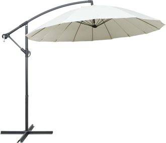 vidaXL Parasol suspendu Blanc 3 m Aluminium